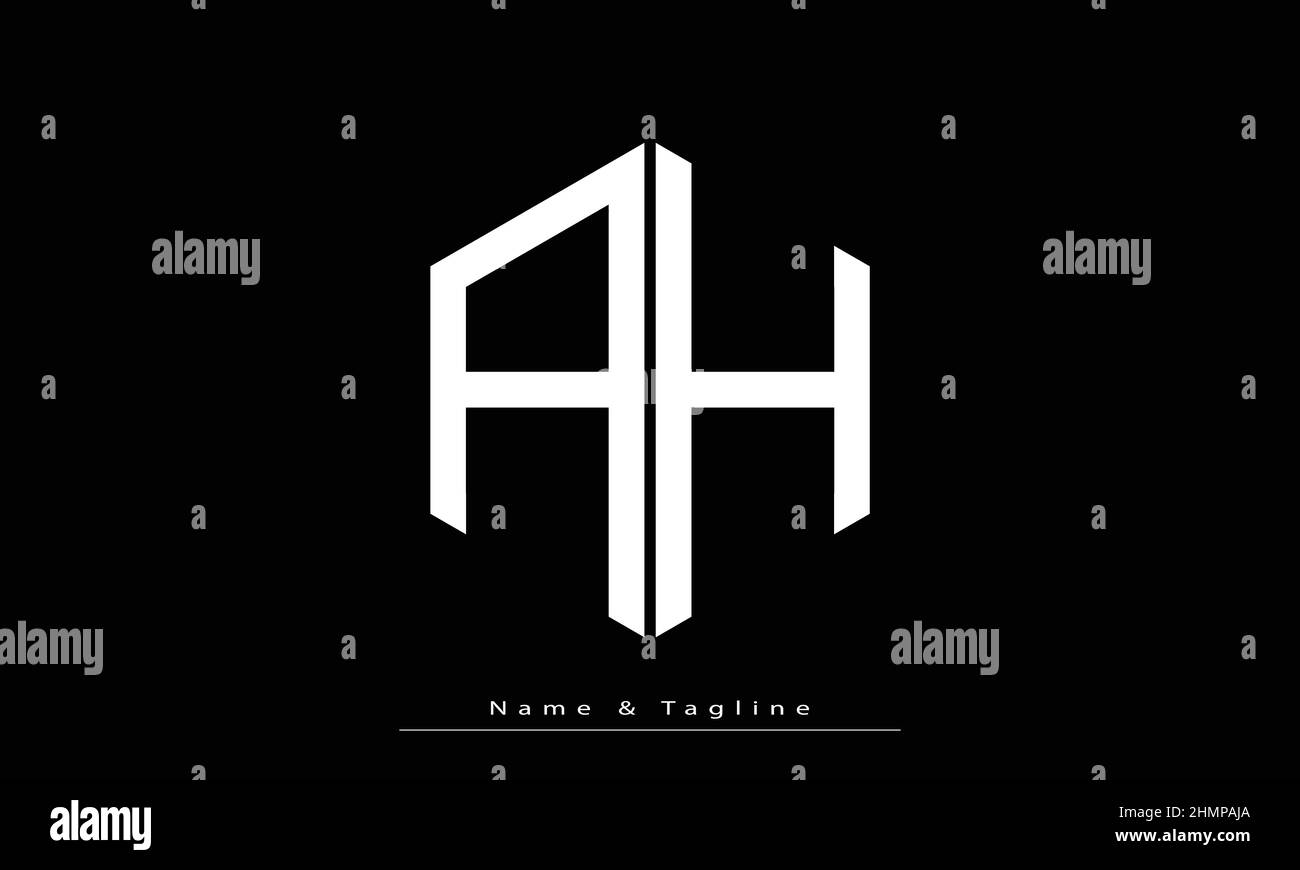 Ah initials logo Black and White Stock Photos & Images - Alamy