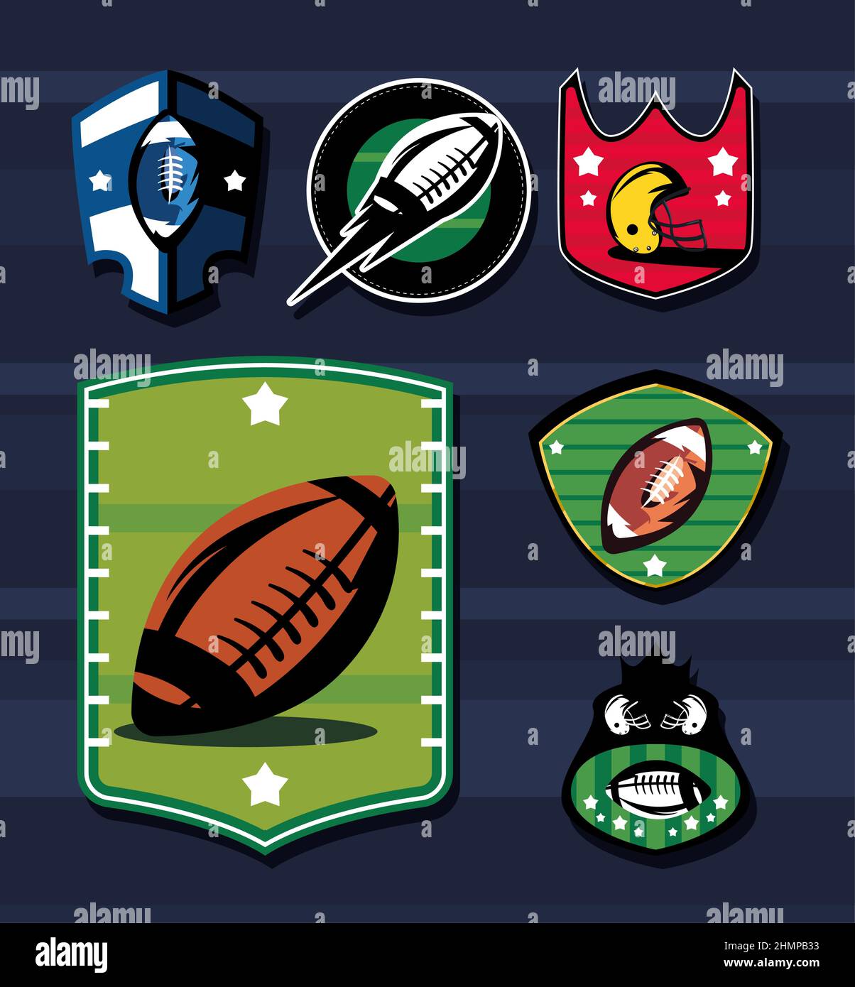 set of six american football icons Stock Vector Image & Art - Alamy