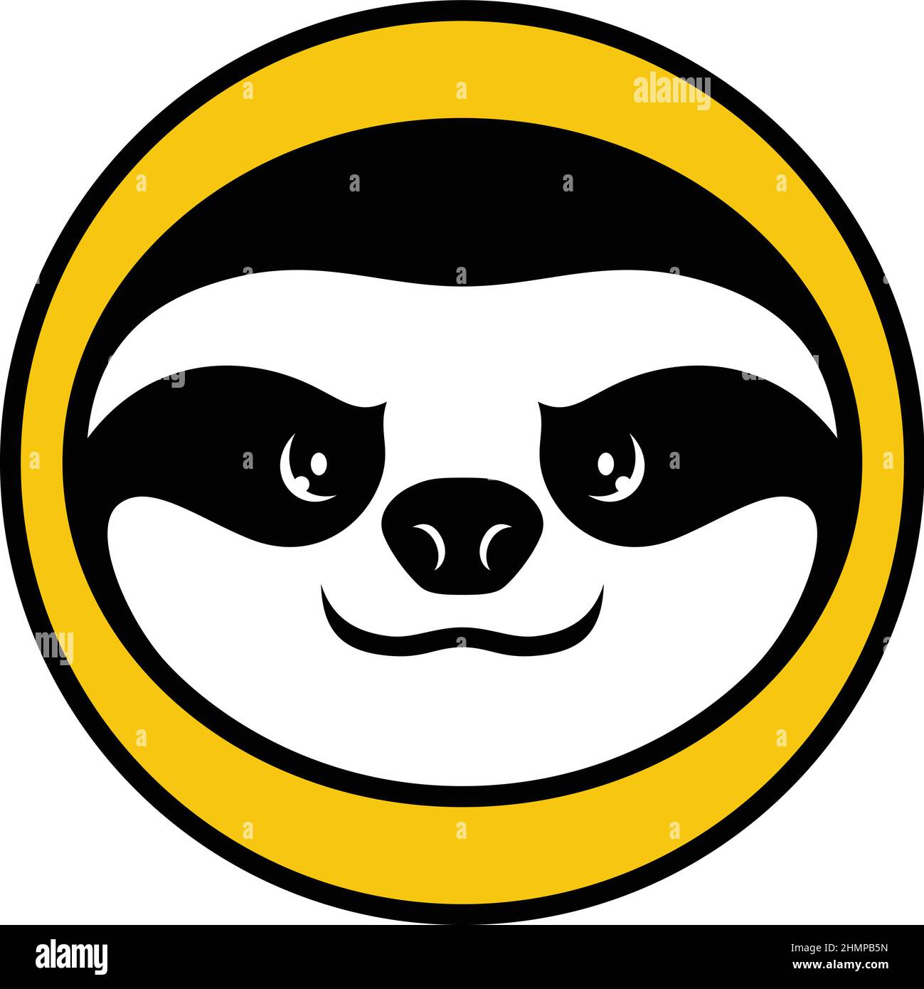 Simple Design of Sloth Face Stock Vector Image & Art - Alamy