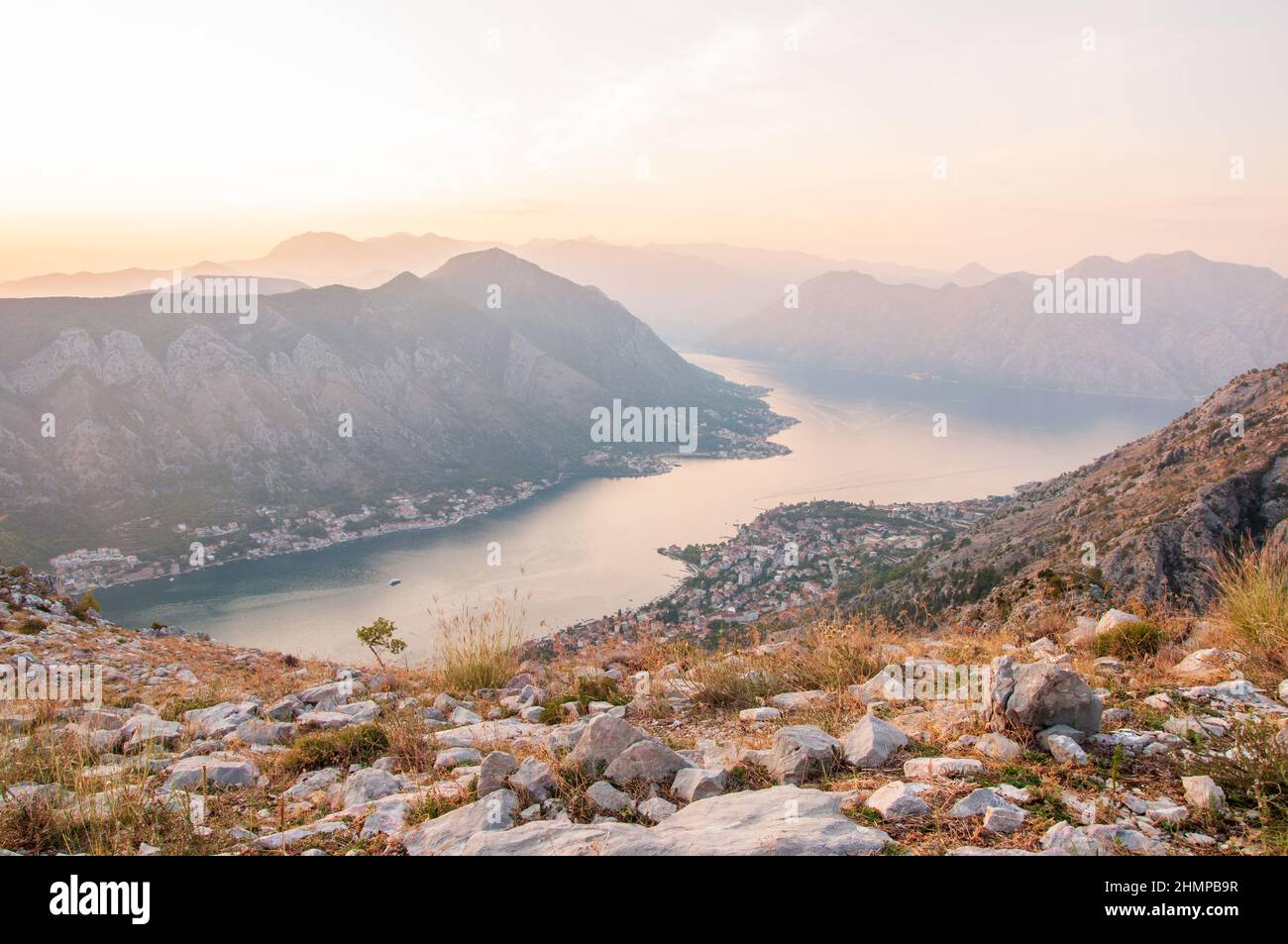 Bay kotor sunset dobrota hi-res stock photography and images - Alamy