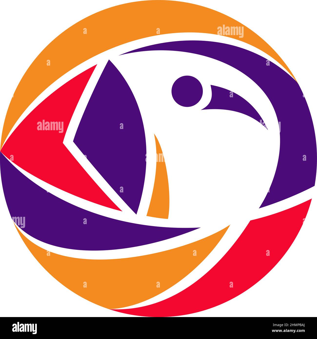Round Colorful Logo of Puffin Abstract Design Stock Vector Image & Art ...