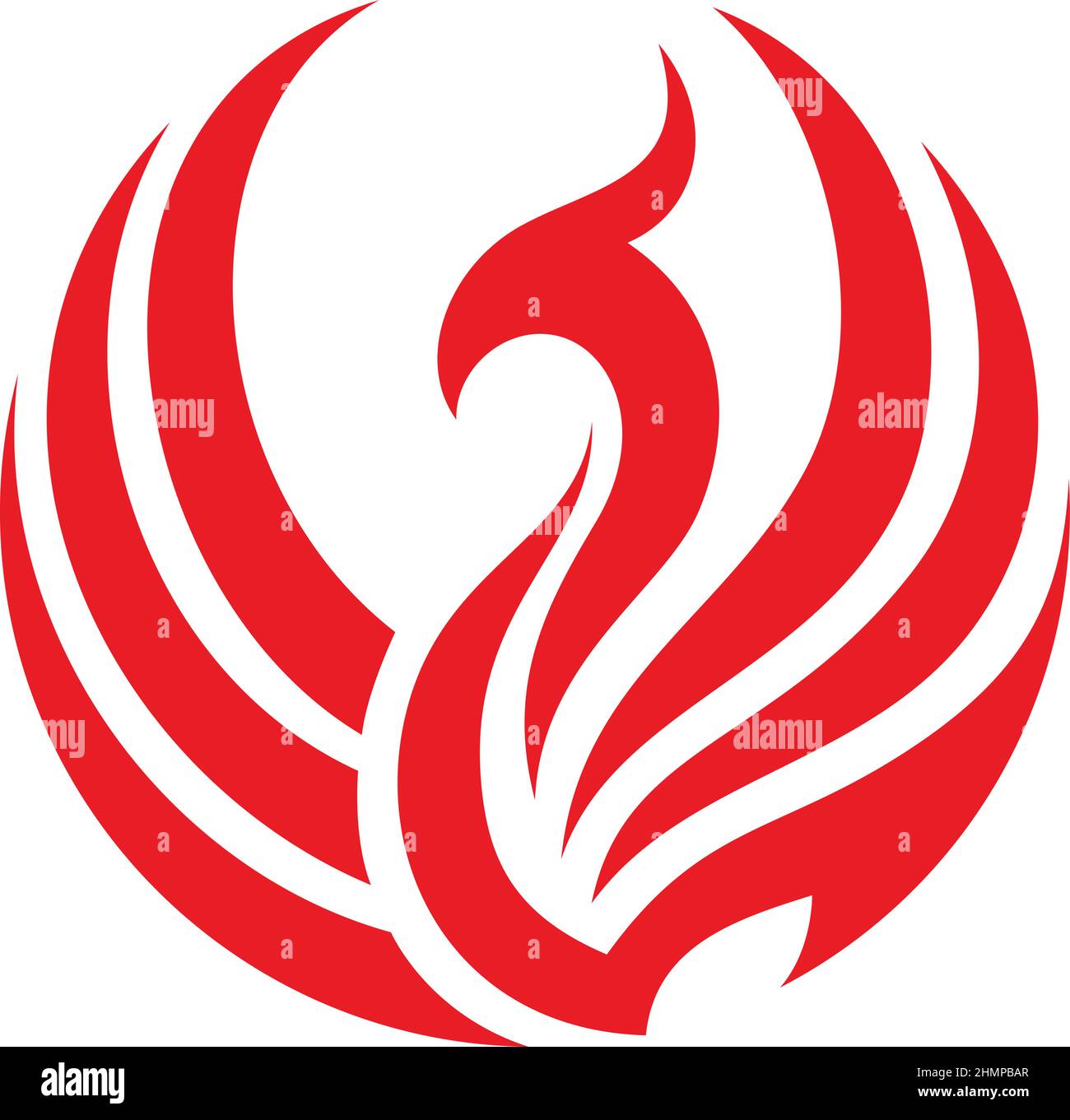 Logo Design of Abstract Fire Phoenix Stock Vector Image & Art - Alamy