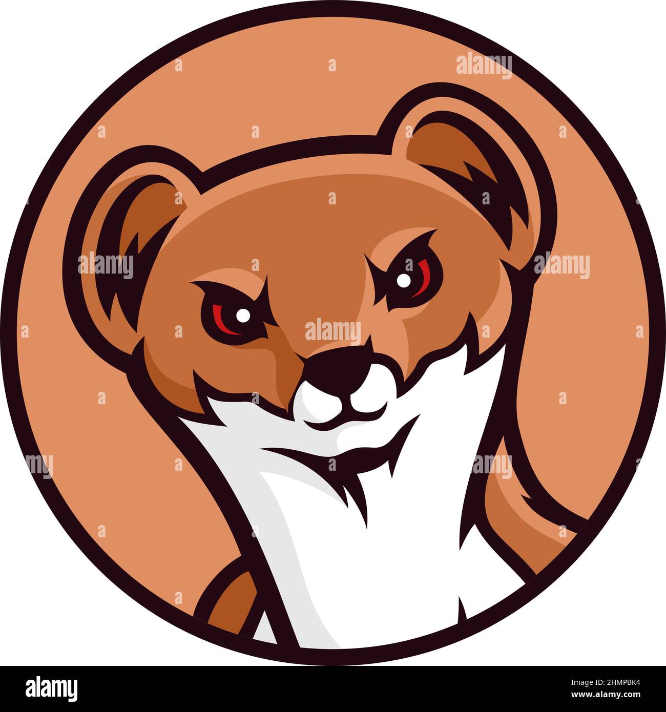 Head of Weasel Cartoon Character Design Stock Vector Image & Art - Alamy