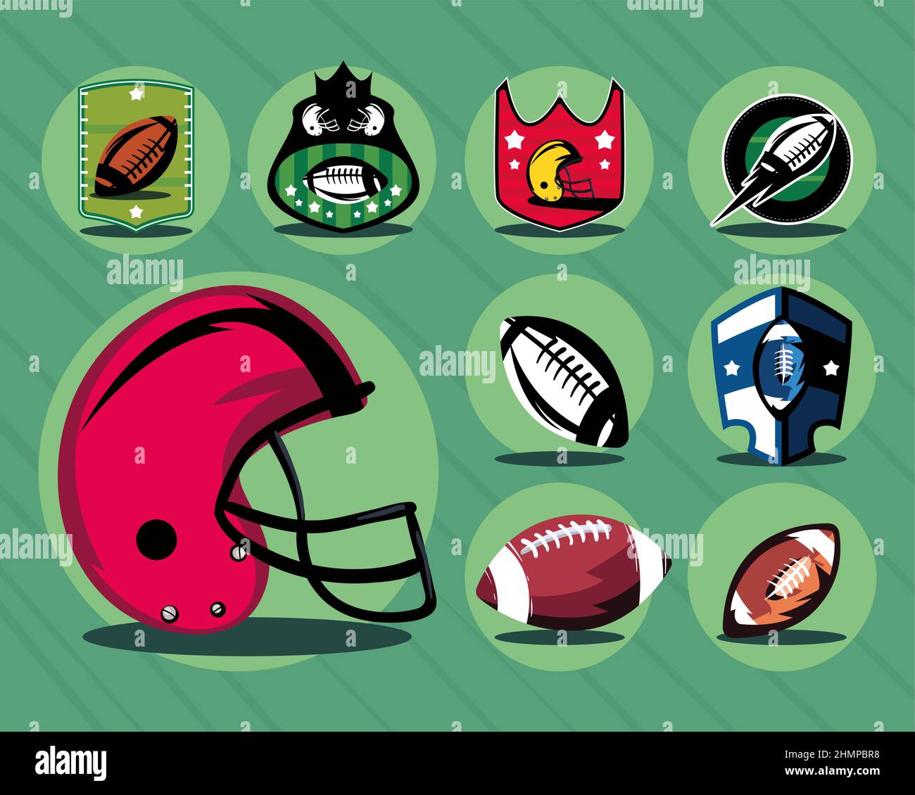 set of nine american football icons Stock Vector Image & Art - Alamy