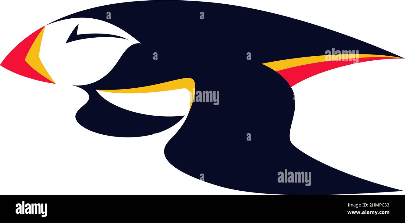 Abstract Design of Puffin Diving Stock Vector Image & Art - Alamy