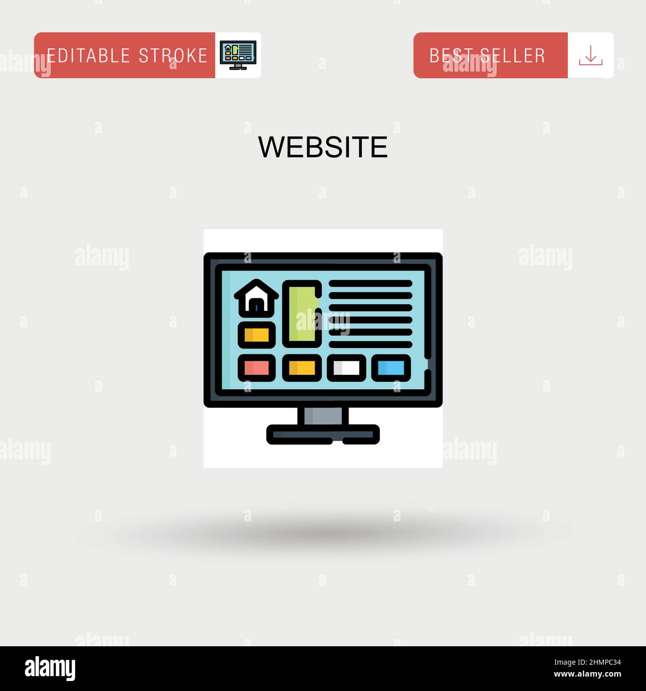 Website Simple vector icon Stock Vector Image & Art - Alamy