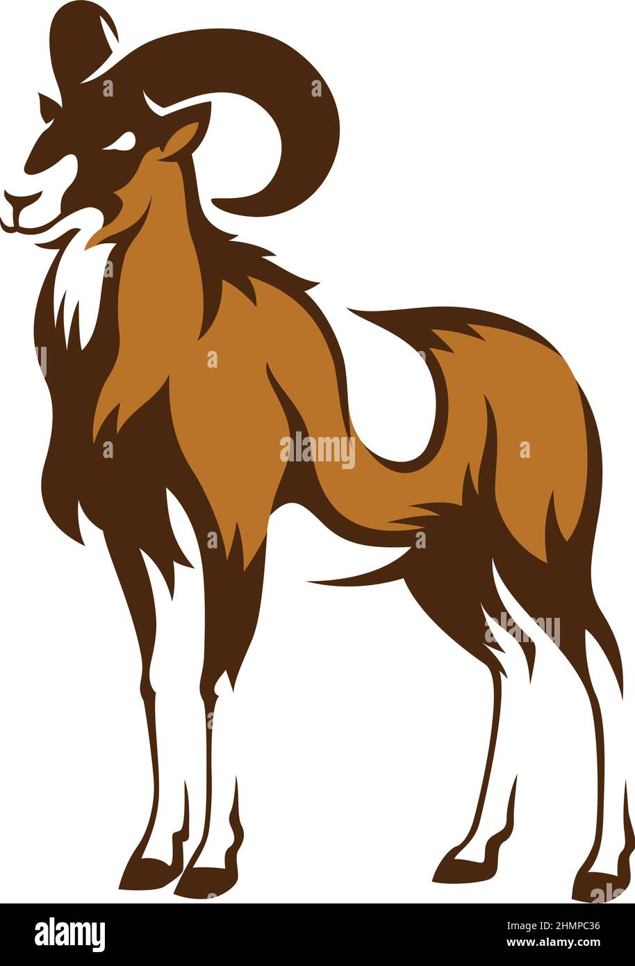 Simple Design of Mouflon Stock Vector Image & Art - Alamy