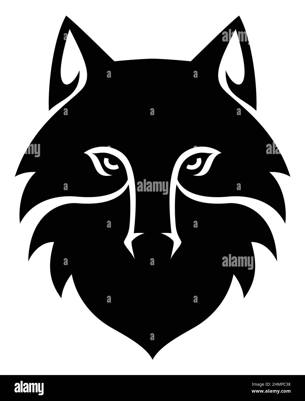Simple Wolf Head Minimalism Style Stock Vector Image & Art - Alamy