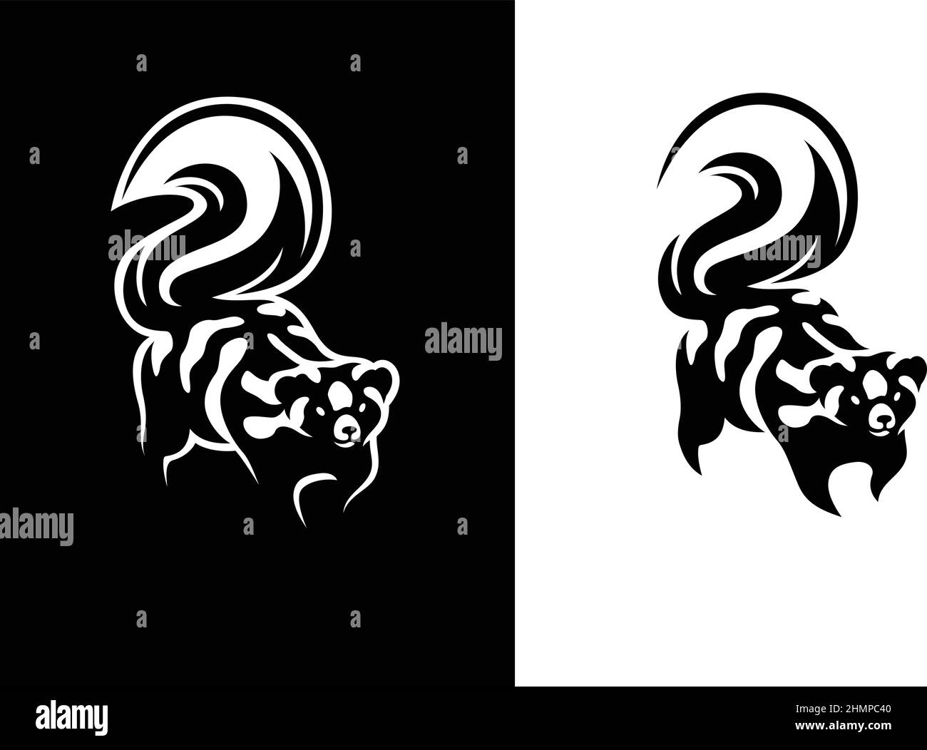 Simple Design of Spotted Skunk Stock Vector Image & Art - Alamy