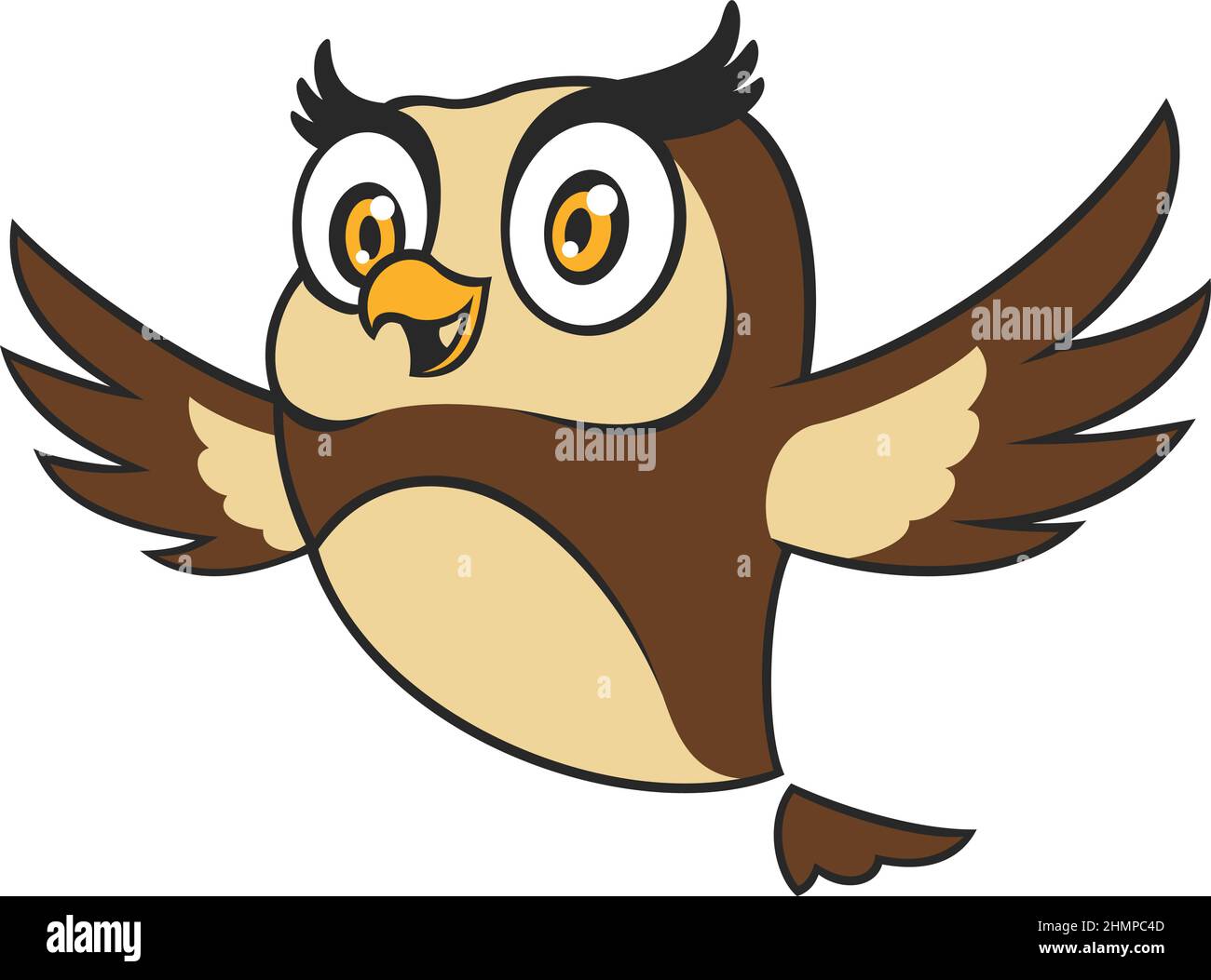 Cute Owl Flying Cartoon Character Design Stock Vector Image & Art - Alamy