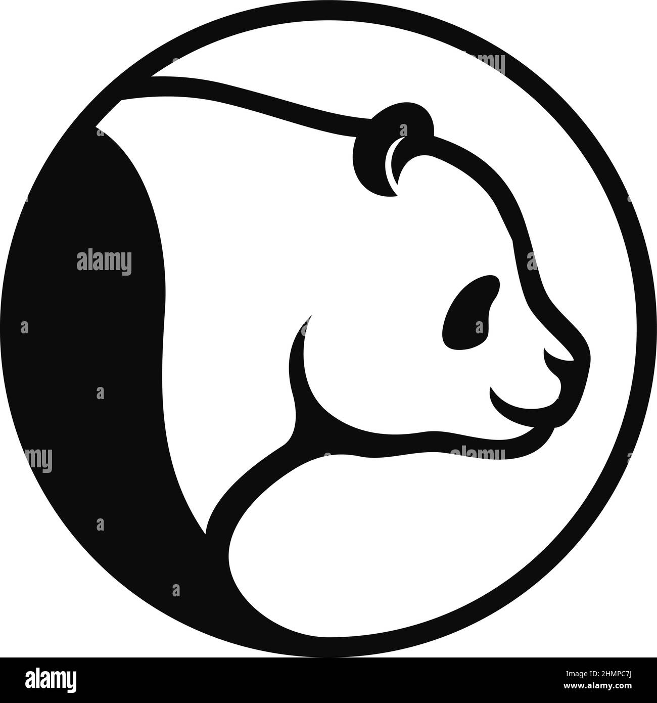 Simple Icon of Chinese Giant Panda Stock Vector Image & Art - Alamy