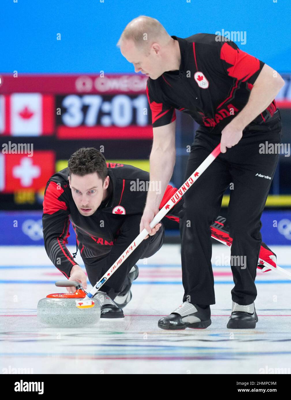 Beijing, China. 11th Feb, 2022. Brett Gallant (L) and Mark Nichols of ...
