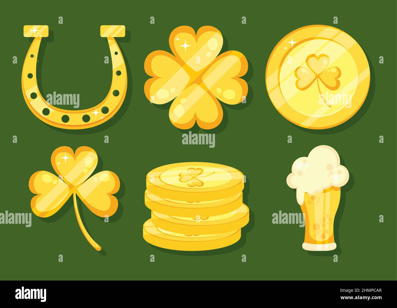 golden irish symbols icon set Stock Vector Image & Art - Alamy