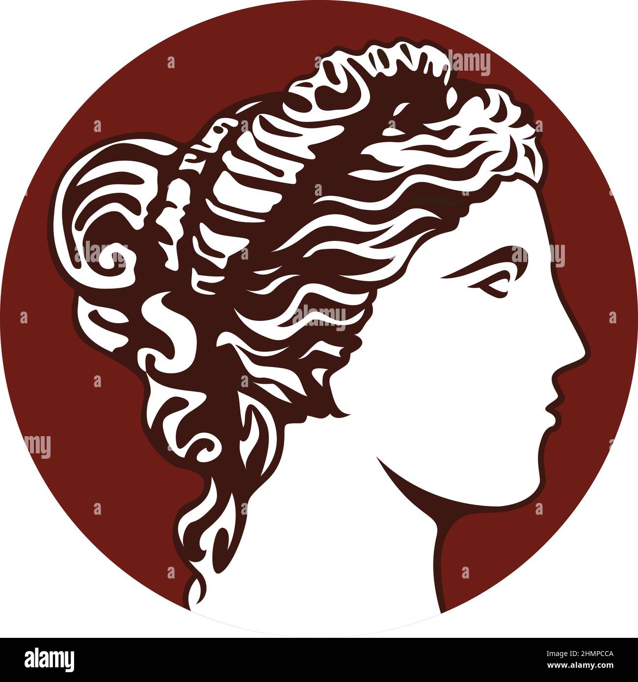 Female head statue Stock Vector Images - Alamy