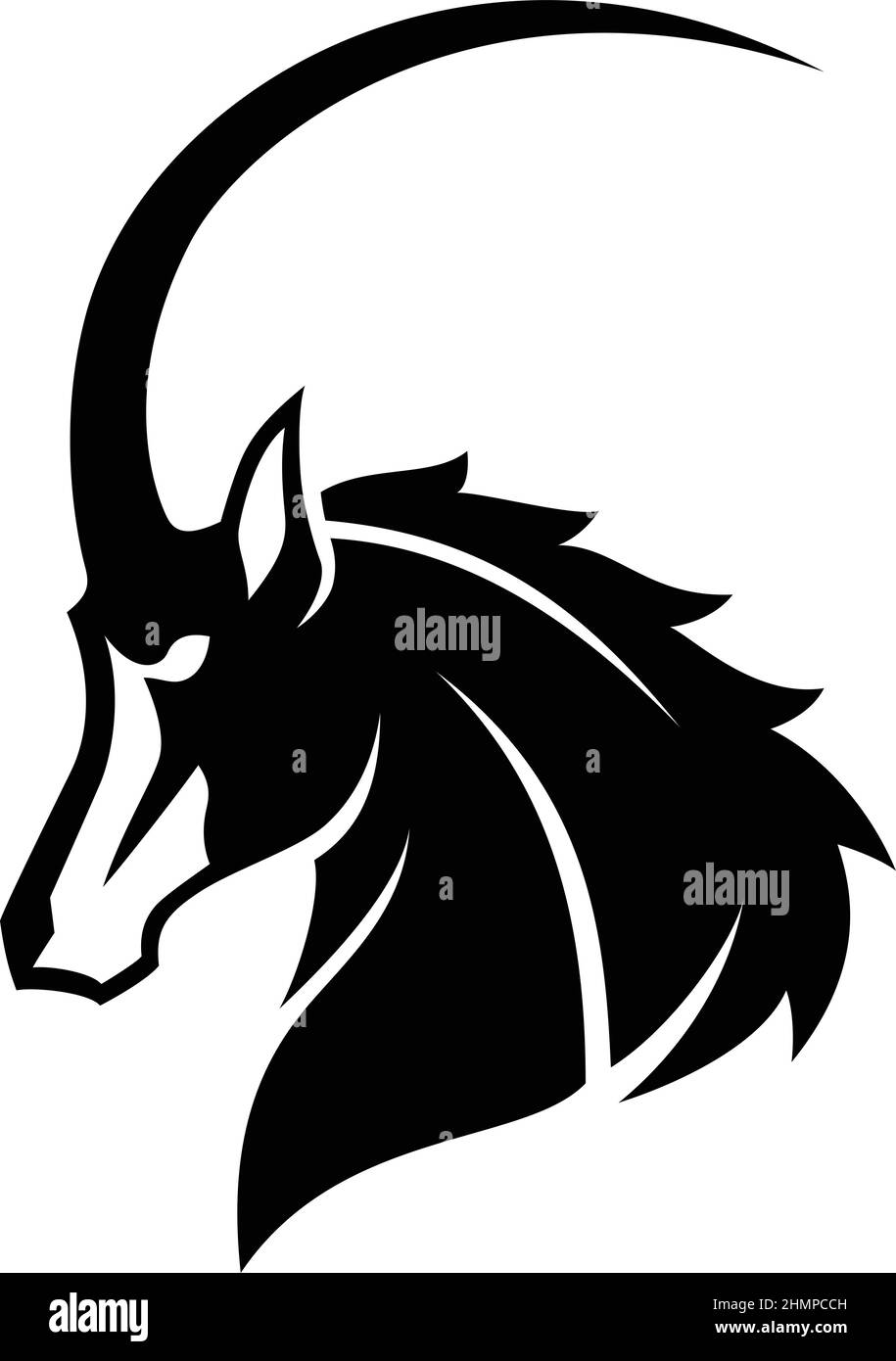 Simple Design of Sable Antelope Stock Vector Image & Art - Alamy