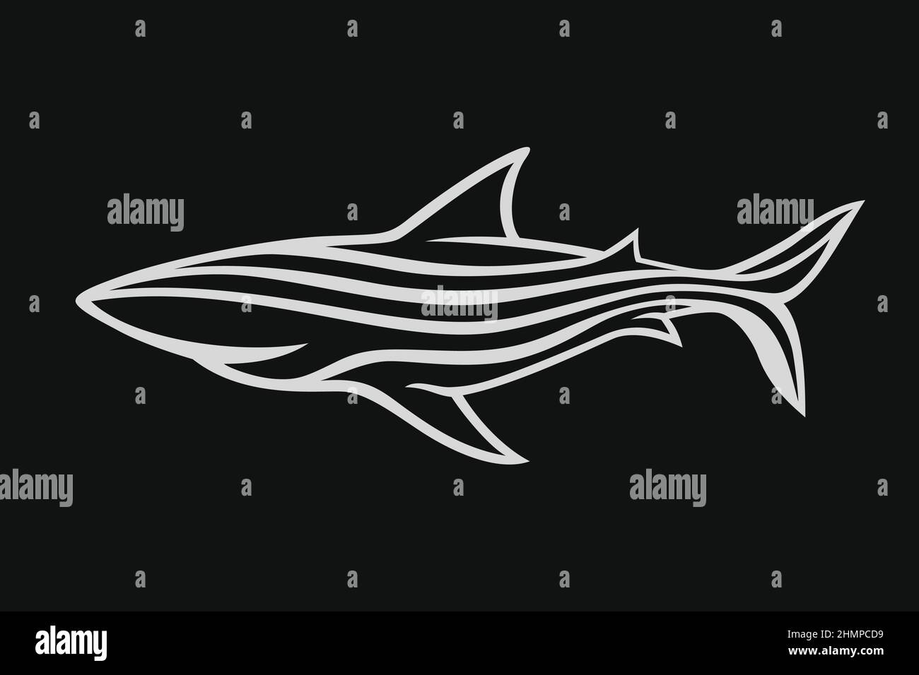 Stylized shark hi-res stock photography and images - Alamy