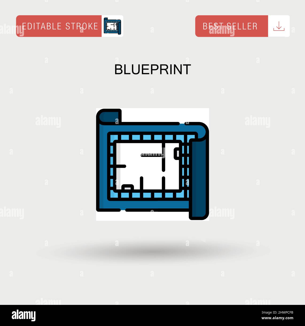 Blueprint Simple vector icon Stock Vector Image & Art - Alamy