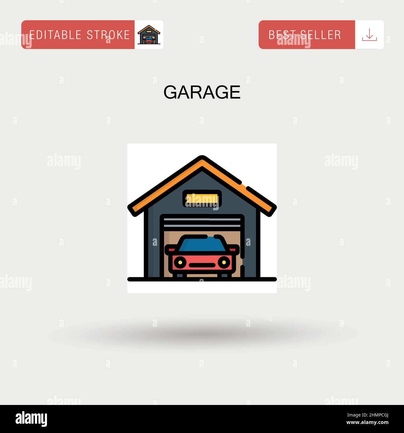 Garage Simple vector icon Stock Vector Image & Art - Alamy