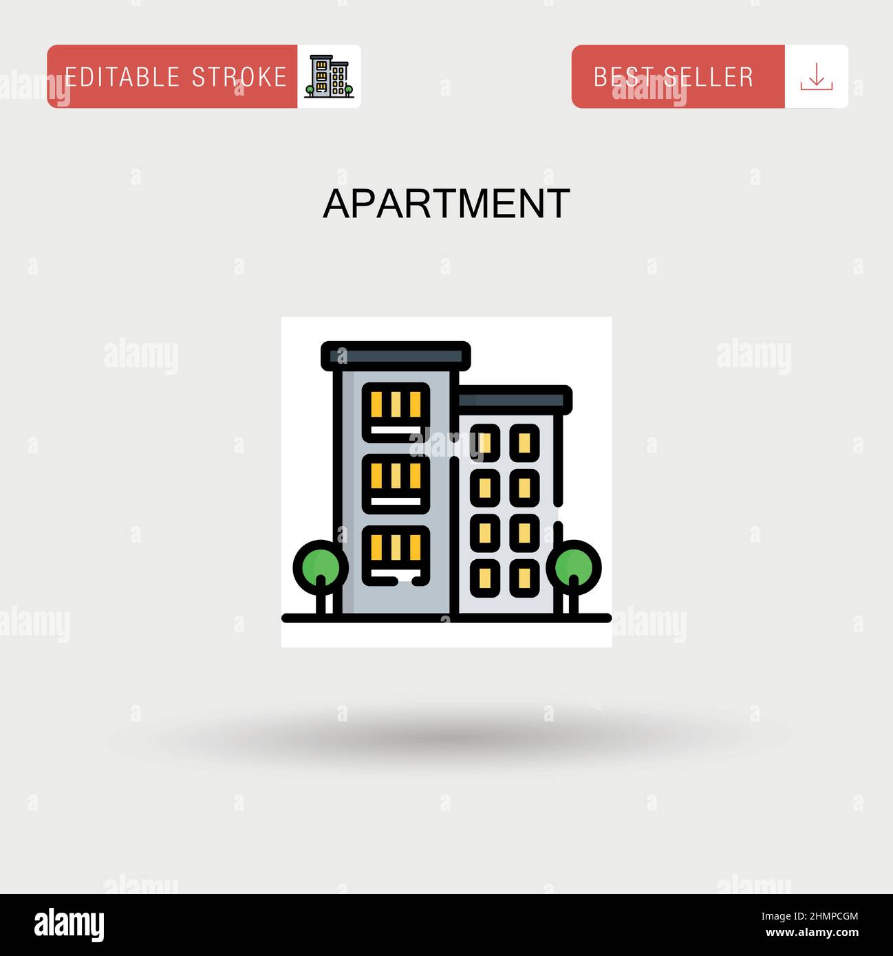 Apartment Simple vector icon Stock Vector Image & Art - Alamy