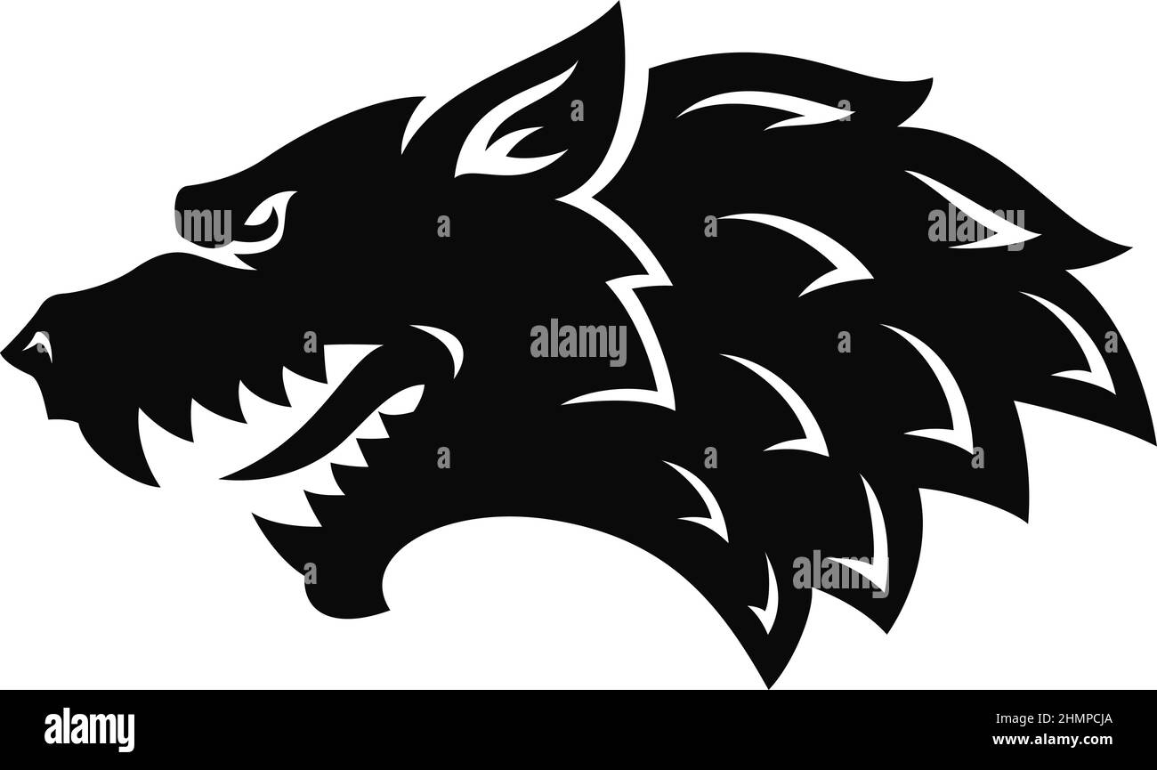 Symbol of An Aggressive Wolf Medieval Style Stock Vector Image & Art ...