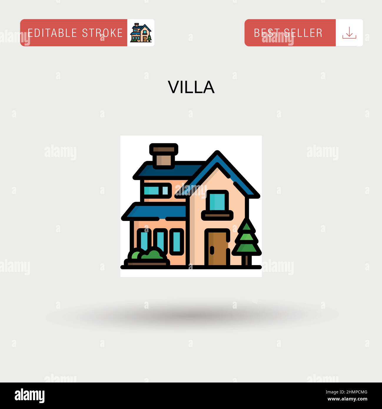 Villa Simple vector icon Stock Vector Image & Art - Alamy