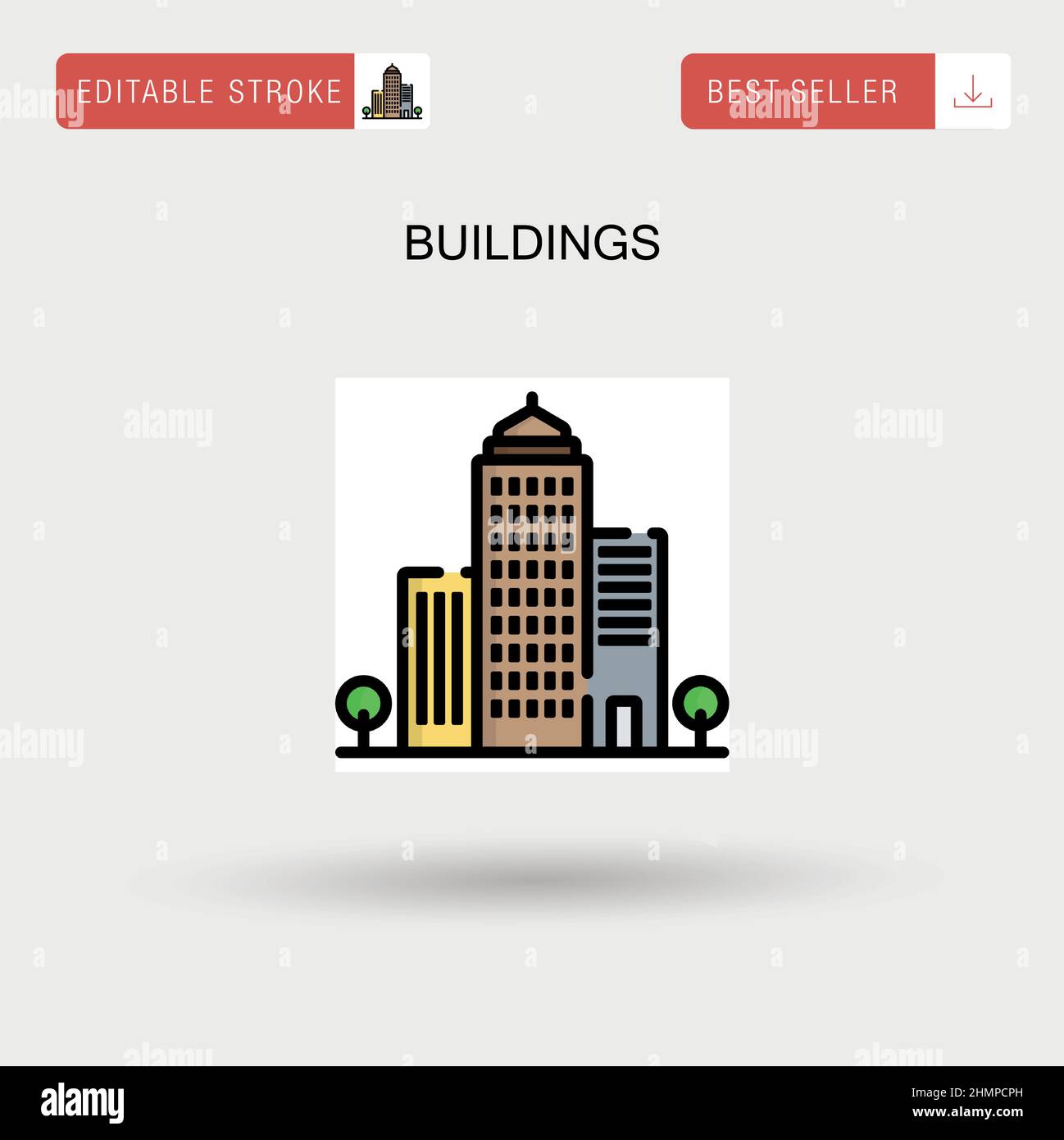 Buildings Simple vector icon Stock Vector Image & Art - Alamy