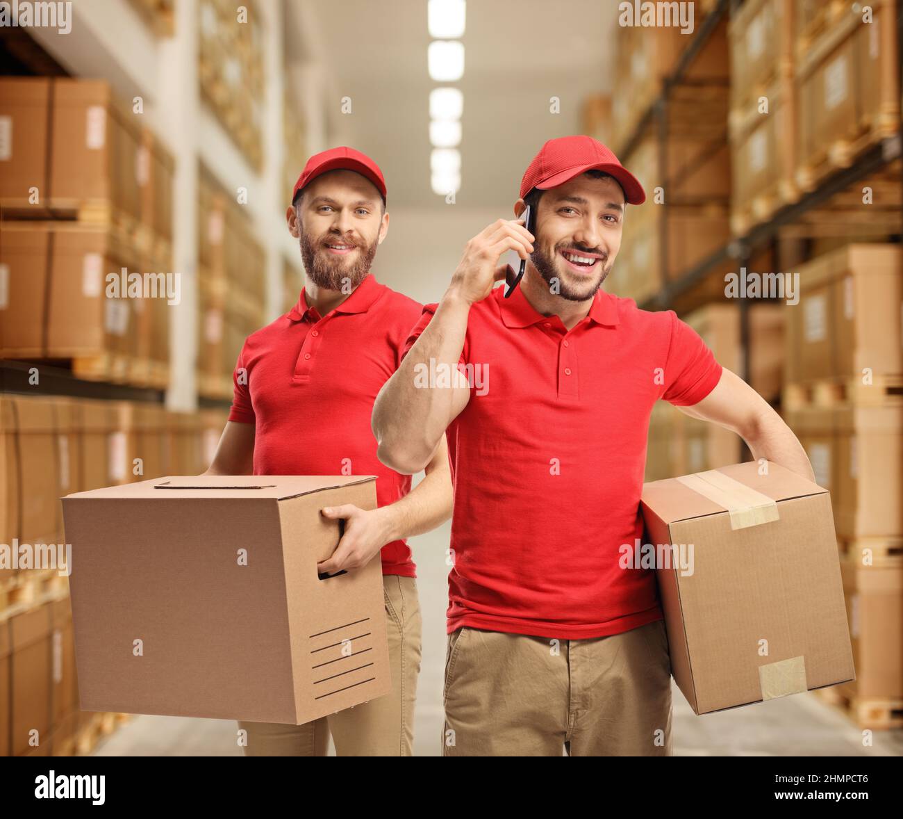 Inside of a warehouse boxes hi-res stock photography and images - Alamy