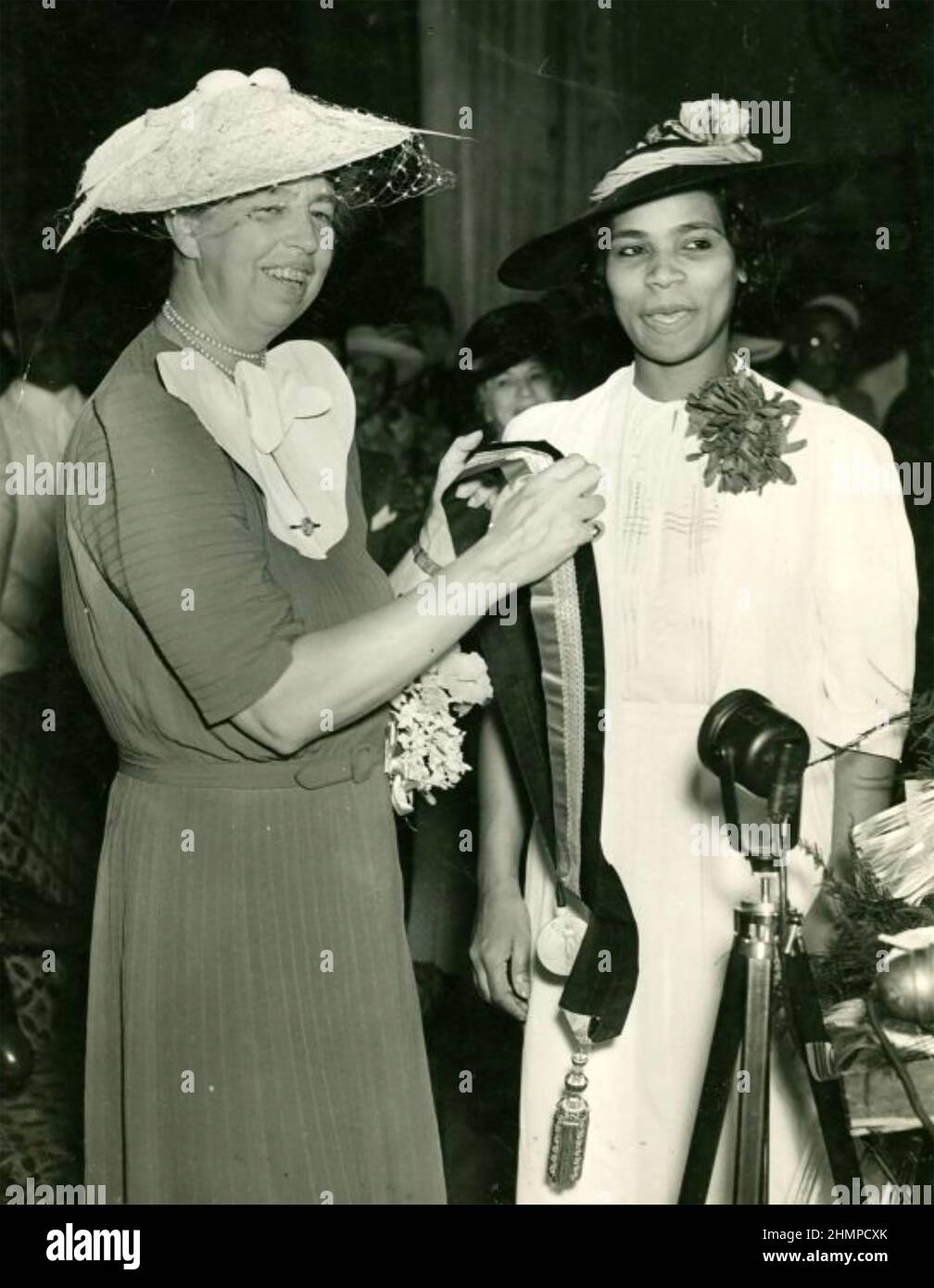 MARIAN ANDERSON 1897-1993) American operatic singer receiving the ...