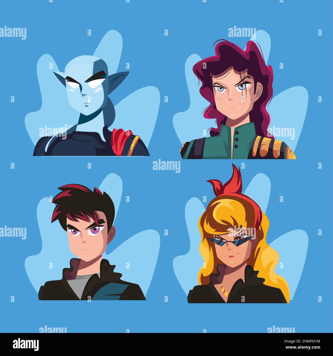 Manga characters people Stock Vector Images - Alamy