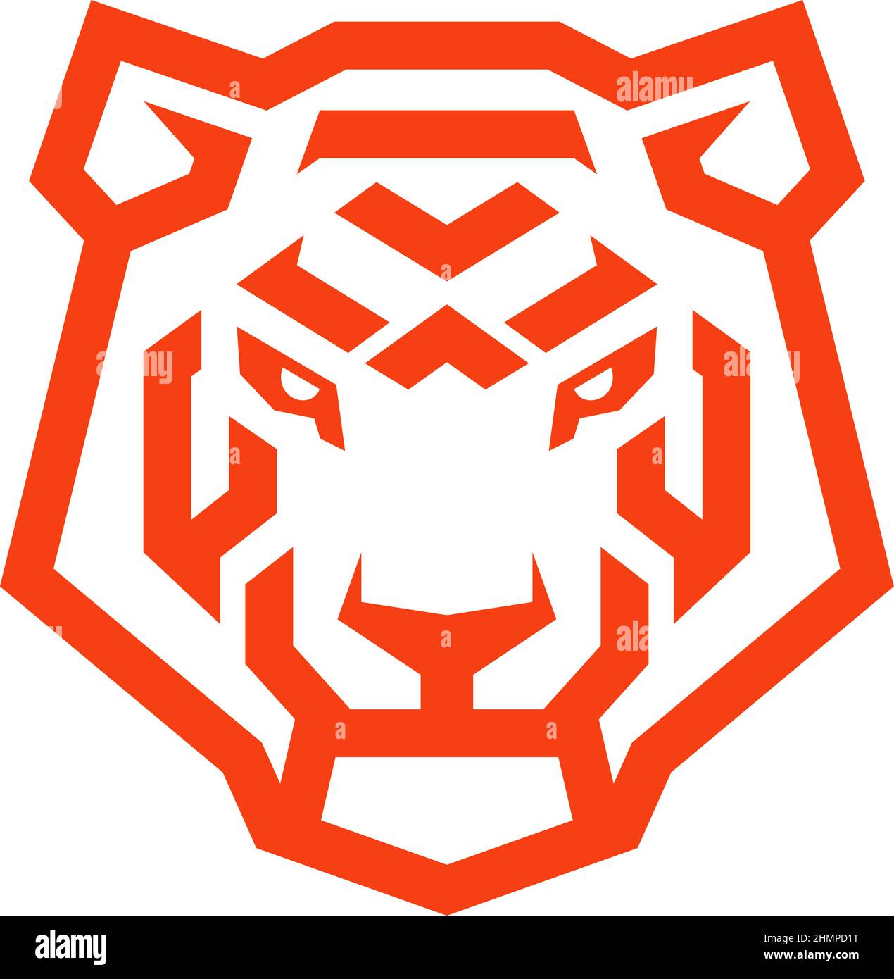 Geometric Tiger Head