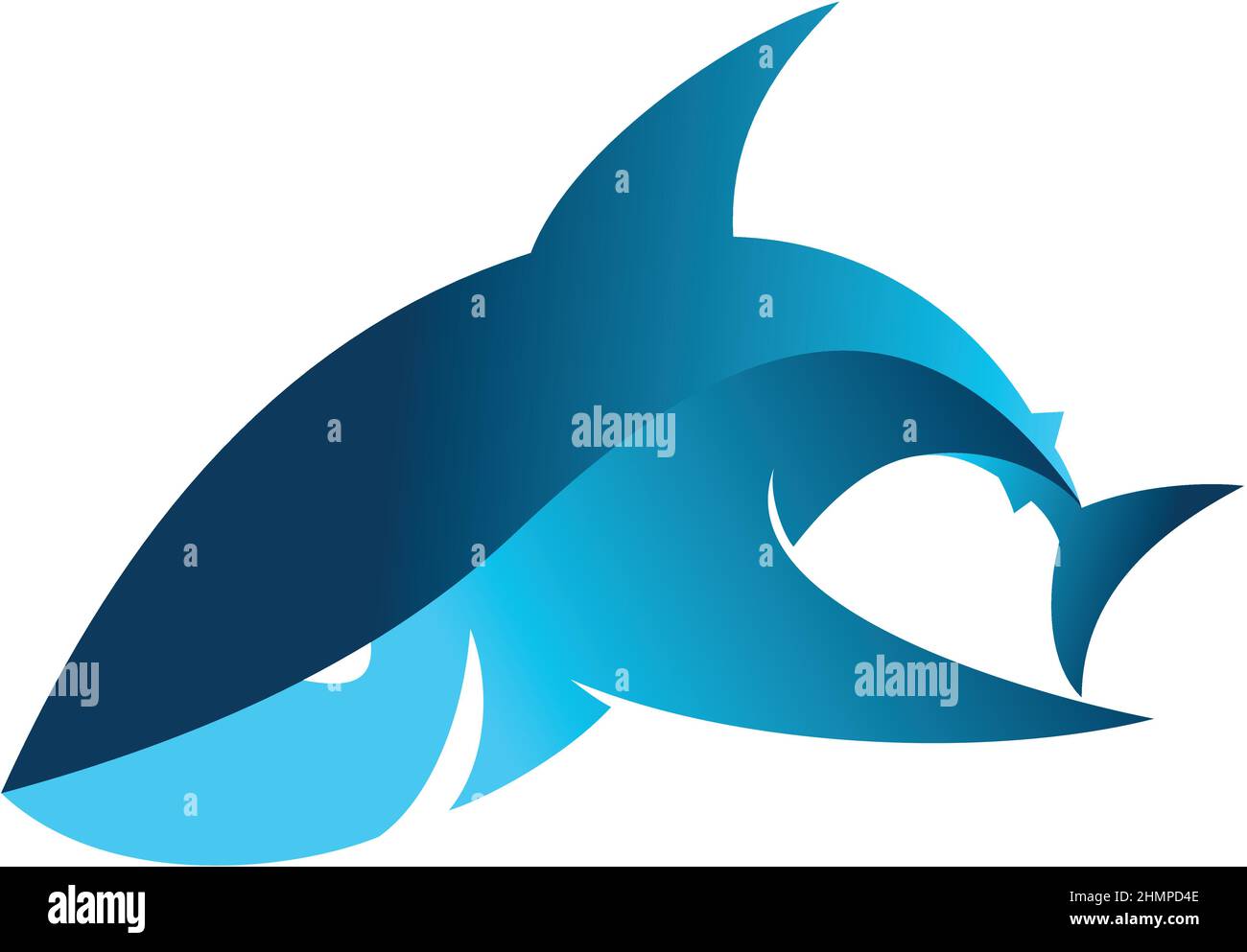 Simple Shark Vector with Gradient Metal Stock Vector Image & Art - Alamy