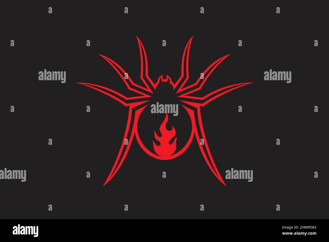 Red Back Spider with Flame Symbol Stock Vector Image & Art - Alamy