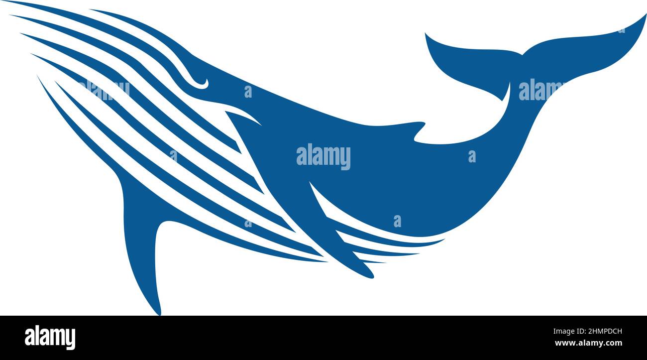 Simple Design of Blue Whale Vector Stock Vector Image & Art - Alamy