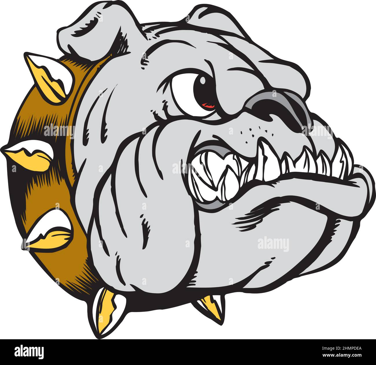 Bulldog School Mascot Vector Art