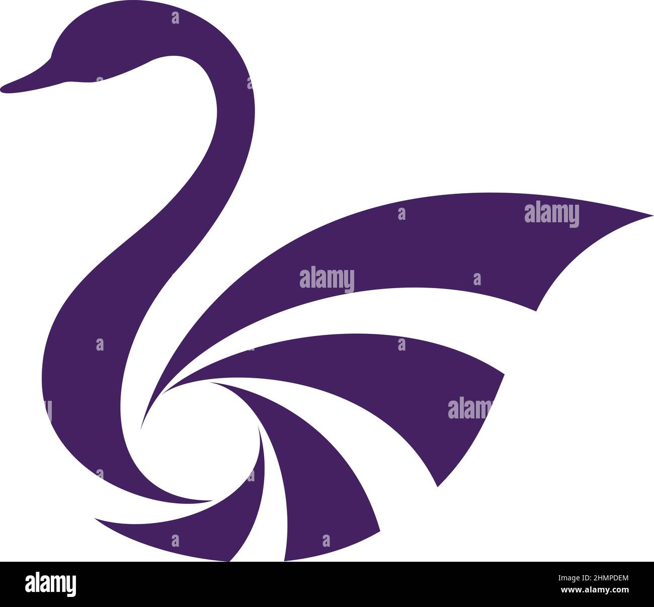 Simple Elegant Abstract Design of Swan Stock Vector Image & Art - Alamy