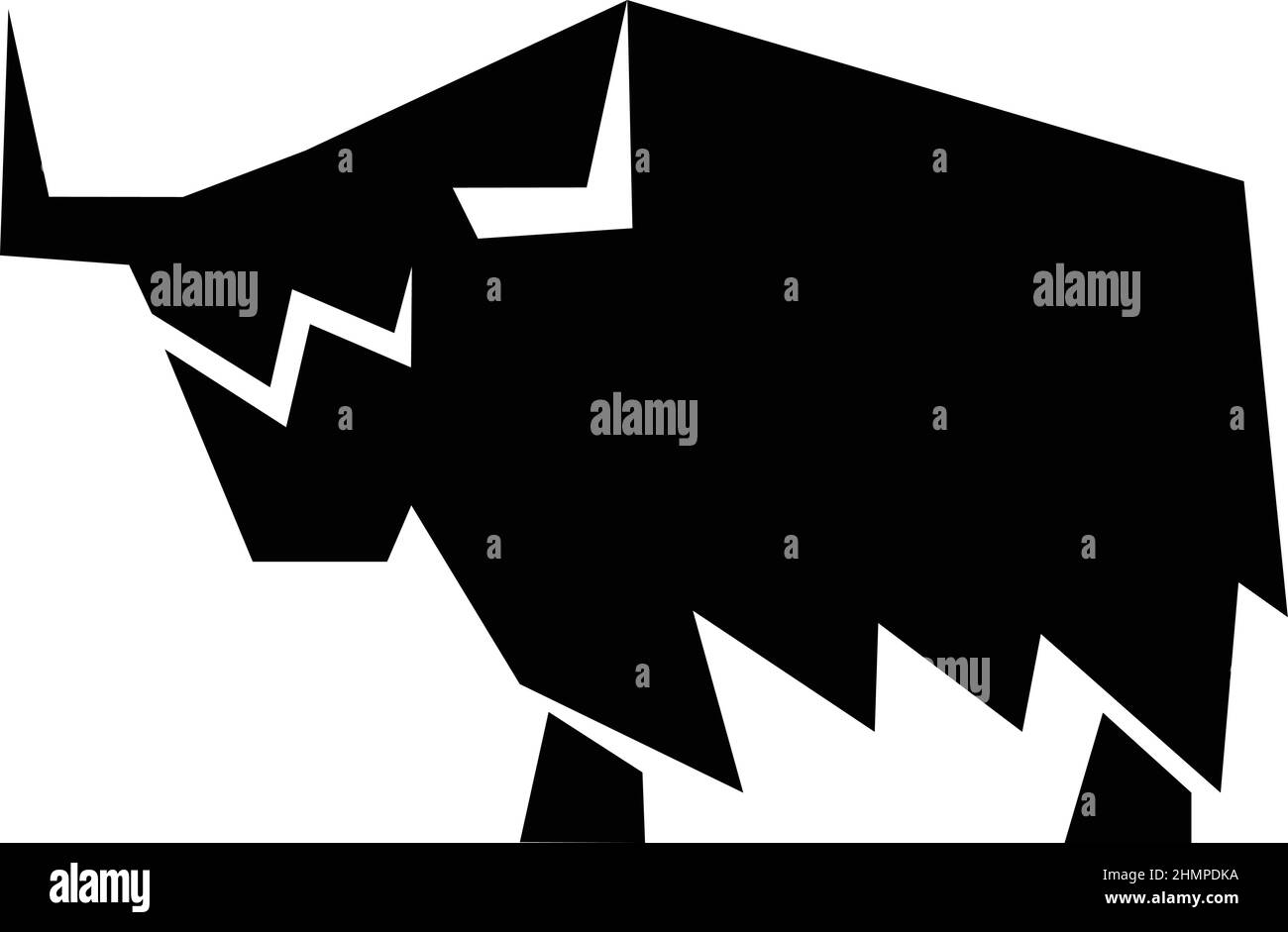 Yak cow abstract Geometric Shape Silhouette Stock Vector Image & Art ...