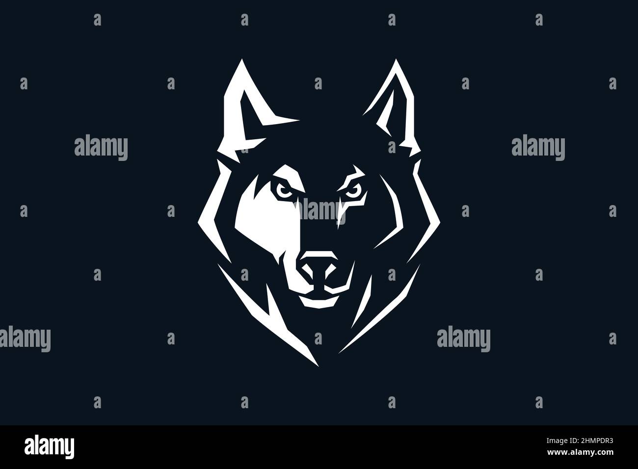 Edgy wolf logo hi-res stock photography and images - Alamy