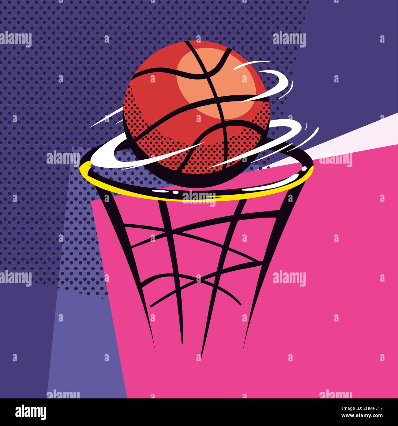 basketball point poster over colored background Stock Vector Image ...