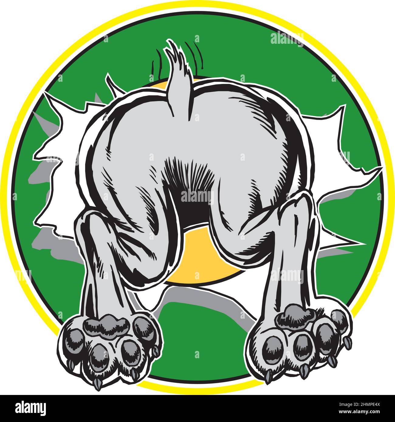 Dog rear illustration hi-res stock photography and images - Alamy