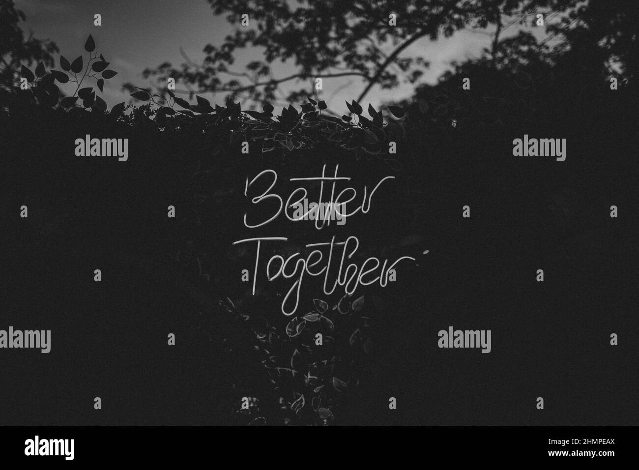 Better Together signage for weddings Stock Photo - Alamy