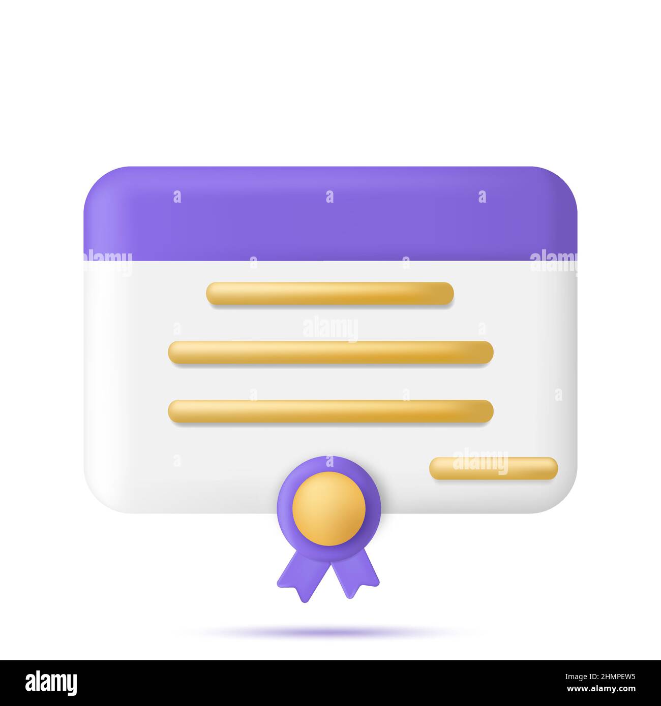 3d Certificate Icon