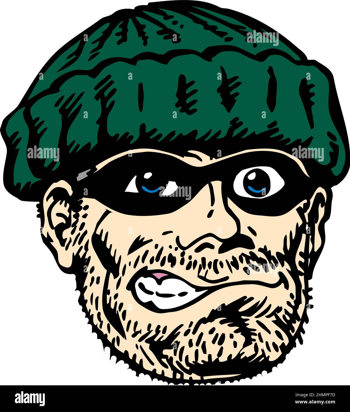 Burglar Mascot Head Vector Illustration Stock Vector Image & Art - Alamy