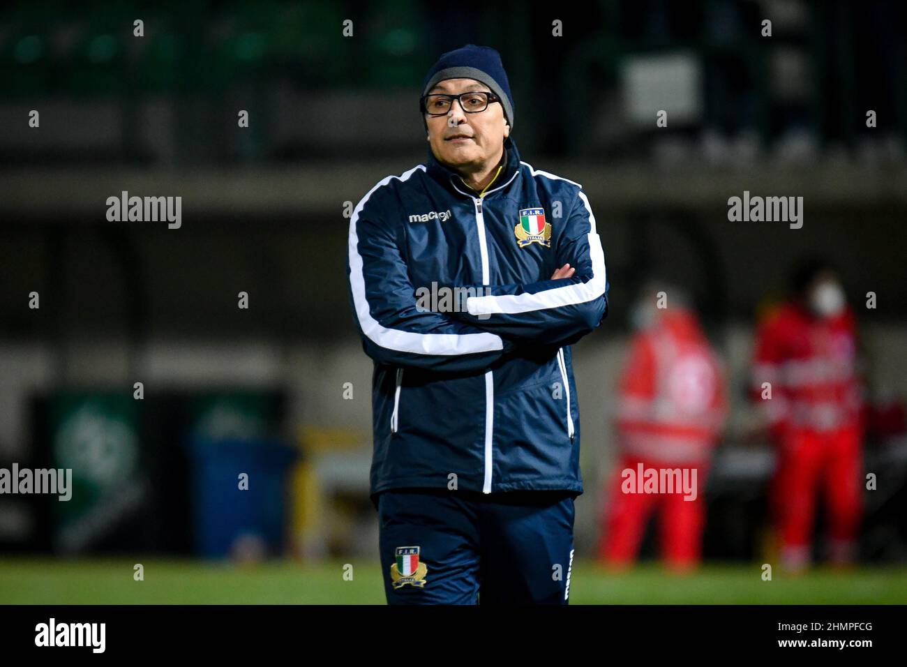 Monigo stadium, Treviso, Italy, February 11, 2022, Massimo Brunello ...