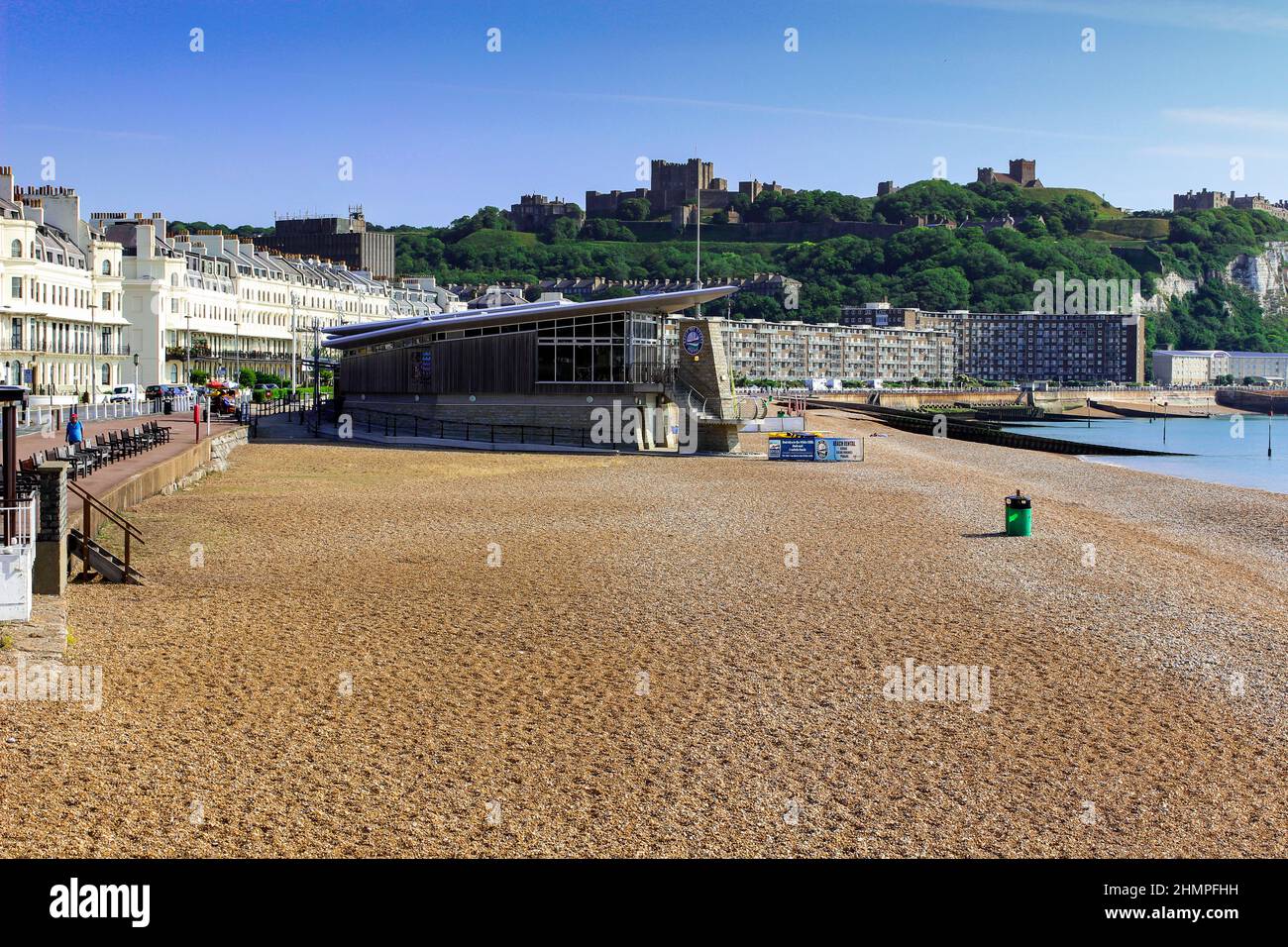 Dover harbour beach and Sea sports centre Stock Photo - Alamy