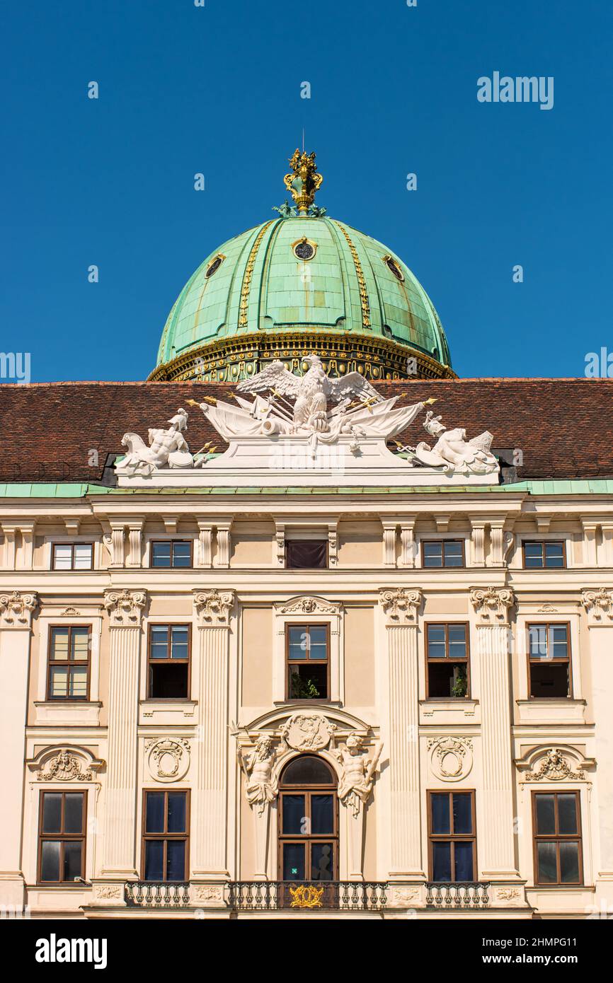 The Hofburg Imperial Palace, the Imperial Chancellery Wing as seen from ...
