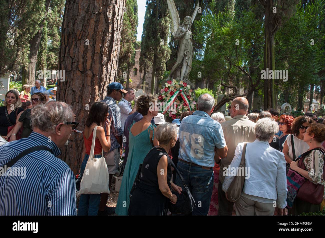 Rome, Italy 19/07/2018: Acatholic cemetery in the Testaccio ...