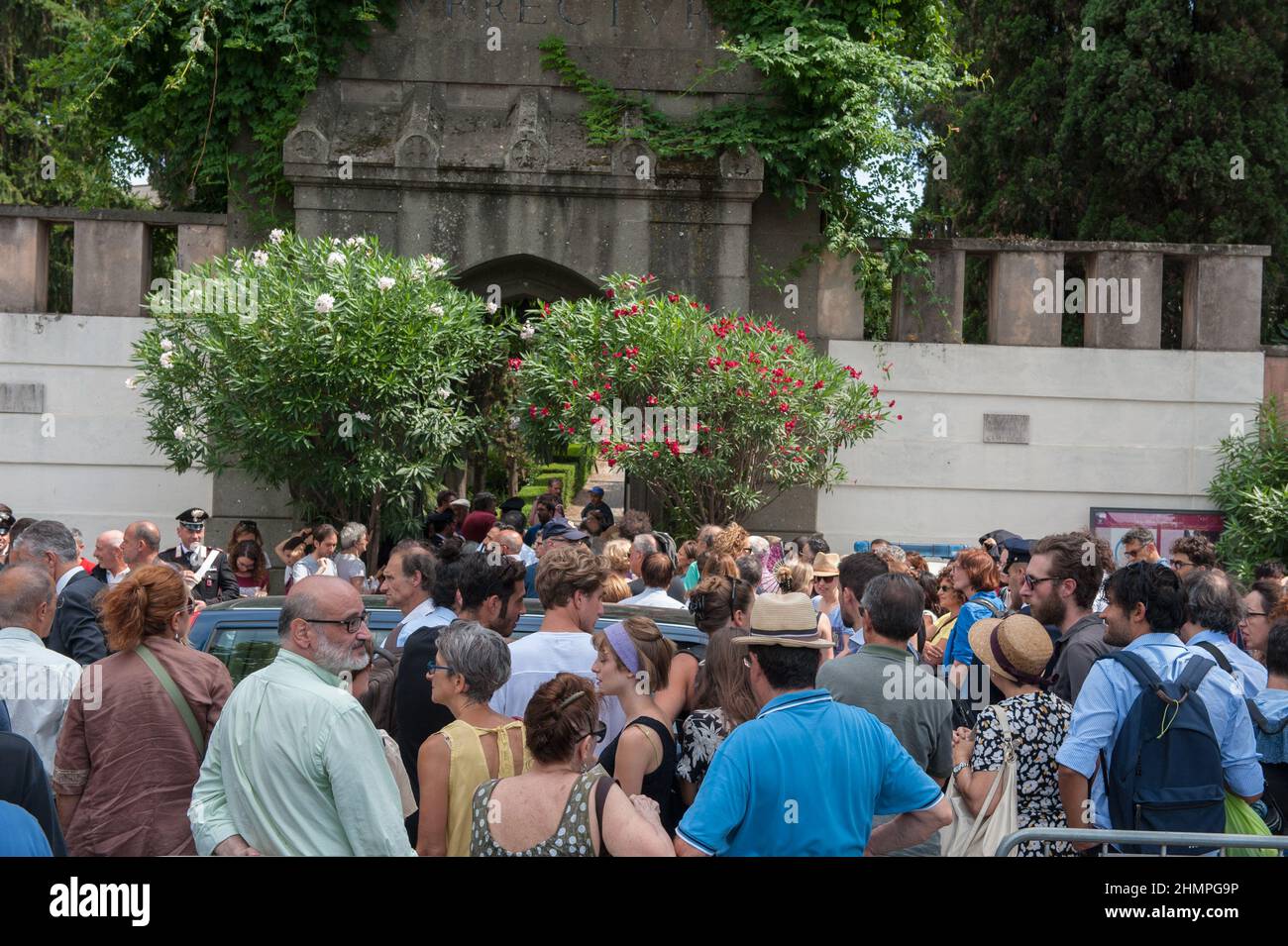 Rome, Italy 19/07/2018: Acatholic cemetery in the Testaccio ...