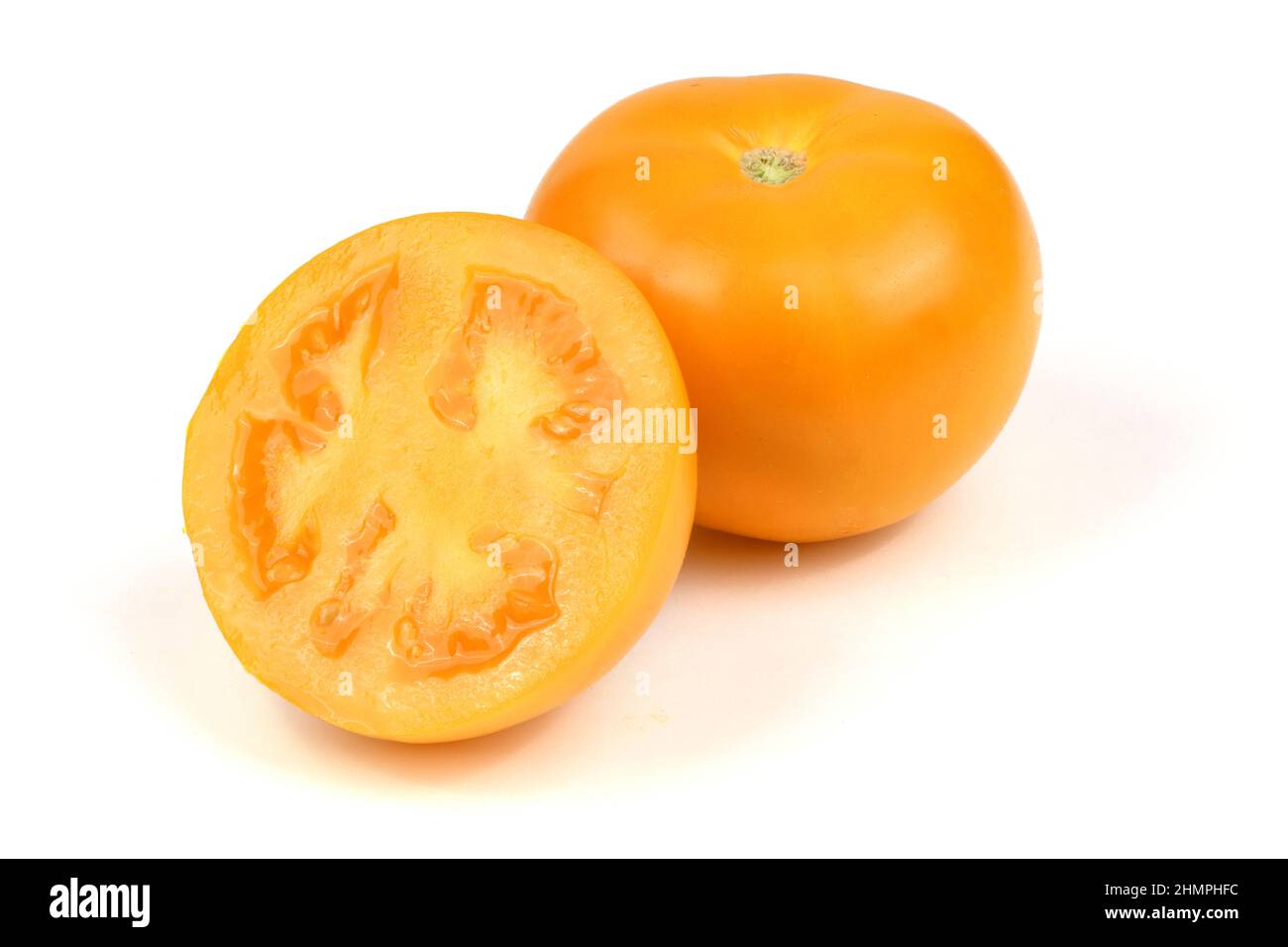 Yellow tomato isolated on white. High resolution photo. Full depth of ...