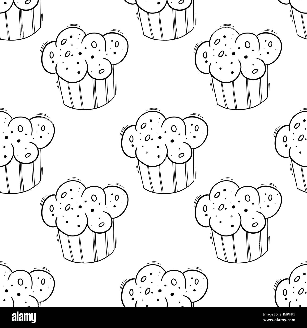 Seamless pattern black white donuts hi-res stock photography and images ...