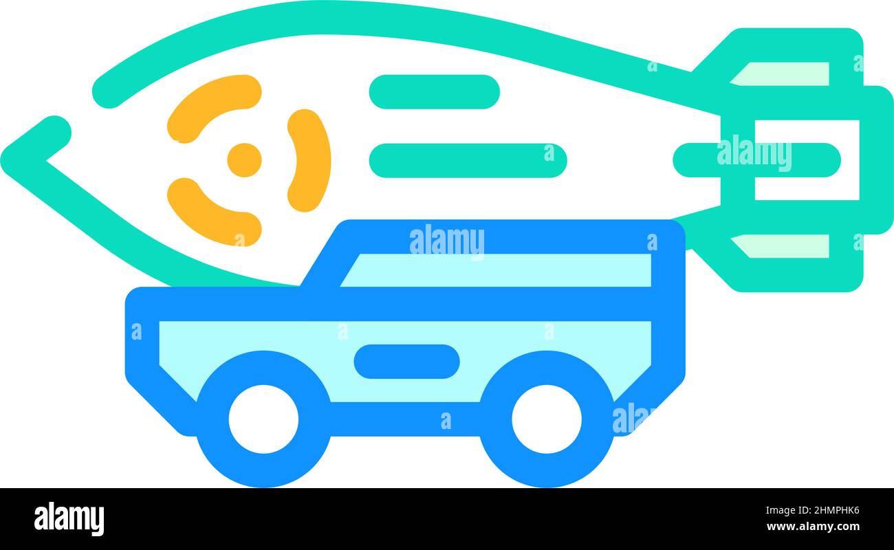 nuclear bomb color icon vector illustration Stock Vector Image & Art ...